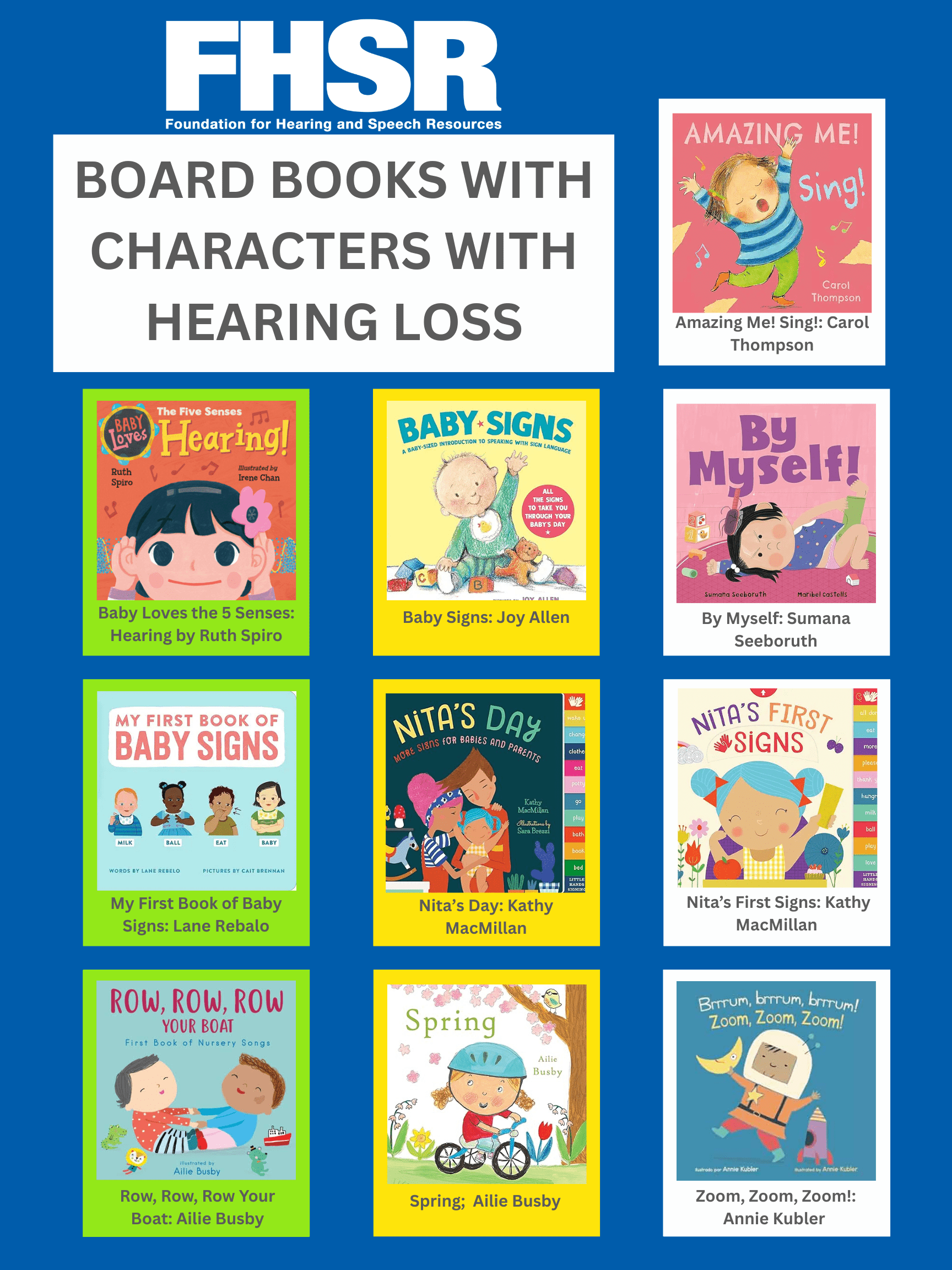 Reading & Book Recommendations for Kids with Hearing Loss - FHSR