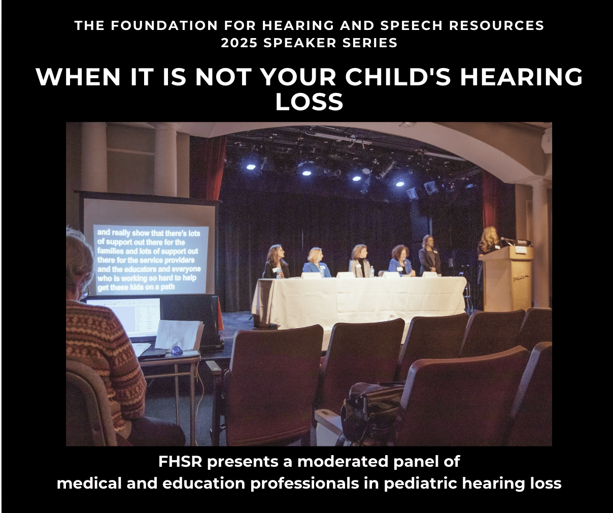 SPEAKER SERIES - FHSR